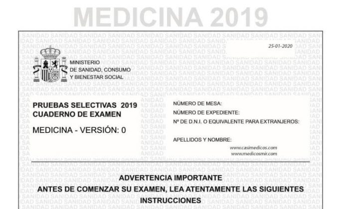 Publicadas las respuestas provisionales del Ministerio al examen MIR de ...